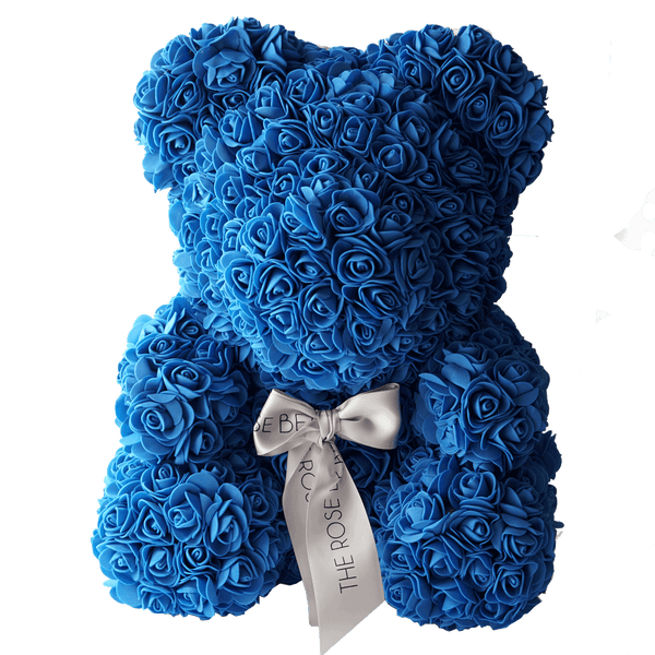 Royal Blue Rose Bear The Rose Bear