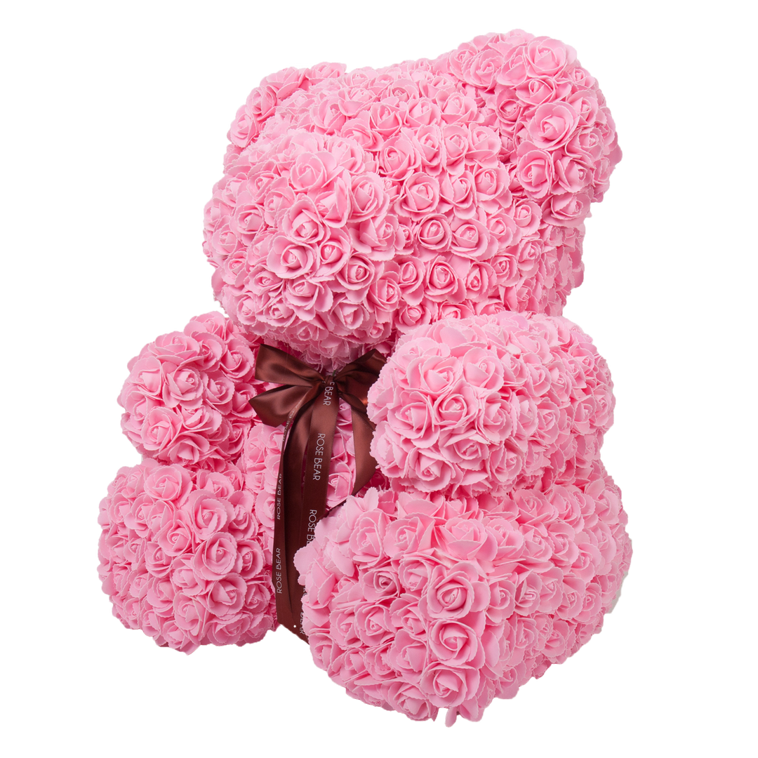 27" Pink Rose Bear – The Rose Bear