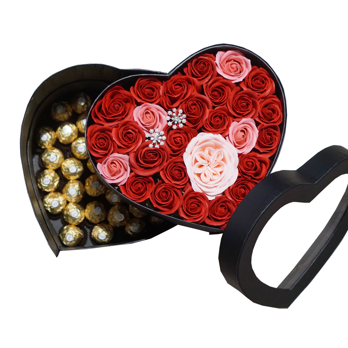 Double Layered Roses and Chocolate Box – The Rose Bear